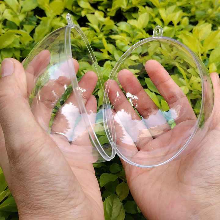 Clear Fillable Balls Ornament Hanging Plastic Balls Transparent Decor ...