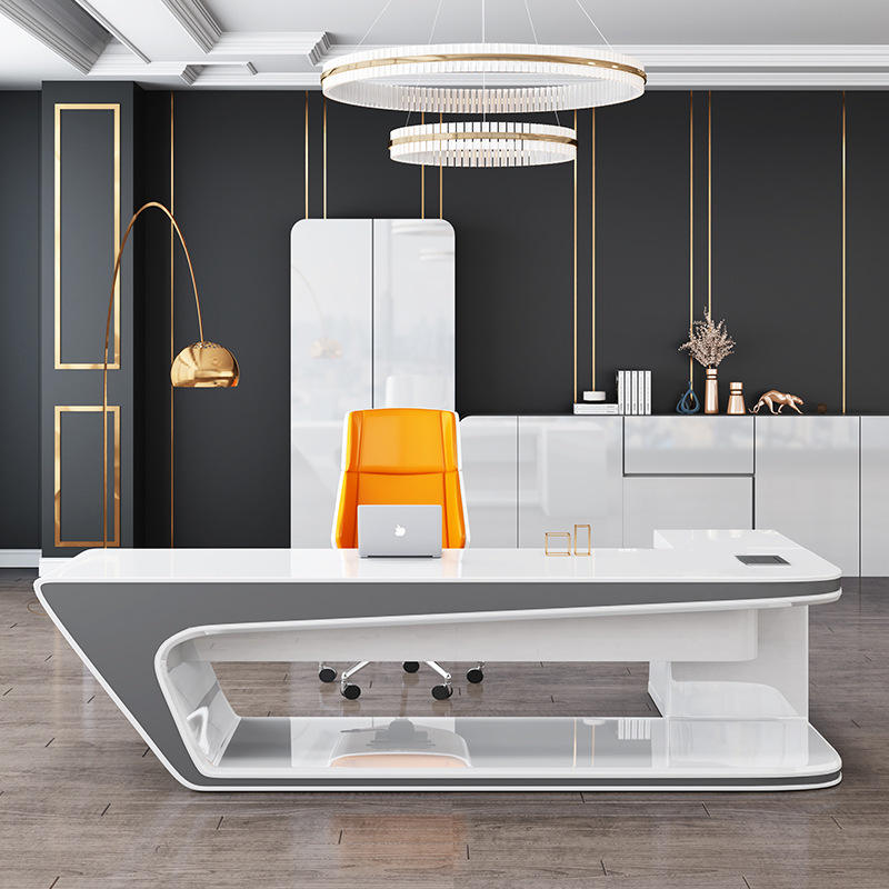 Office Building Modern Ceo boss Executive Table Office Computer Table ...