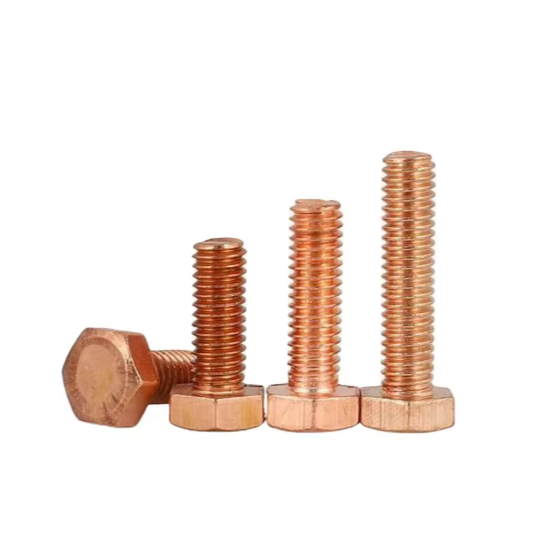 LG M3-M16 DIN933 Purple Copper Hex Head Bolts Grade a High-Temperature ...