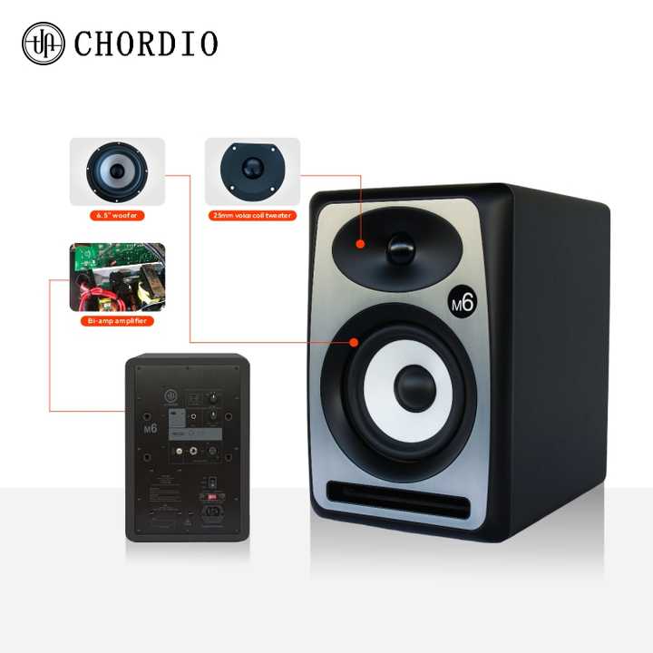M6 Studio 6" Professional Active Monitor Speaker for Music Studios