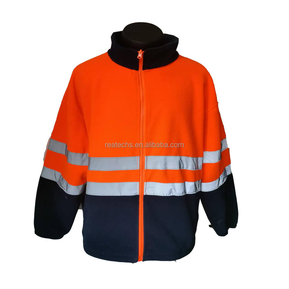 Recycled Fleece Waterproof High Safety Work Custom Logo Hi Visibility ...