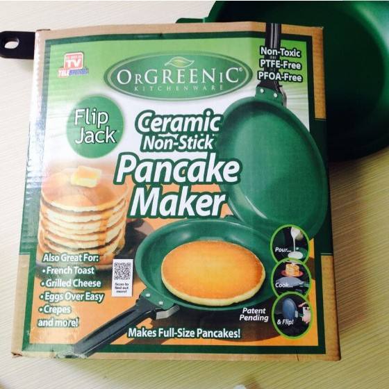Modern Style Flip Jack Pan Ceramic Pancake & Cake Maker TV Mexican ...