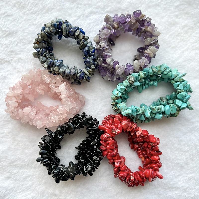 Natural Amethyst Chip Bracelets Wholesale Healing Crystal Bangle ...
