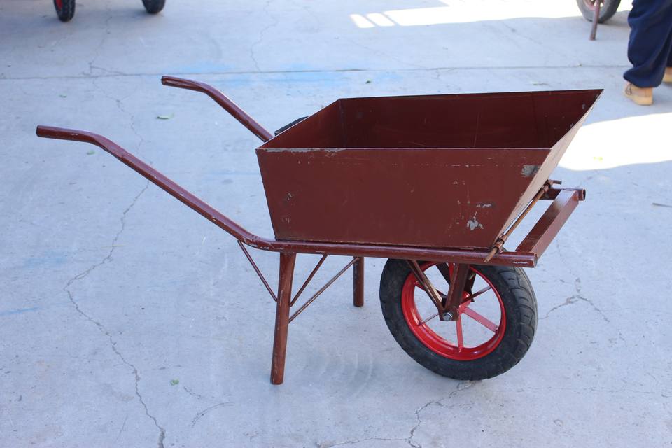 Heavy Duty Steel Wheelbarrow Industrial Professional Square Metal ...