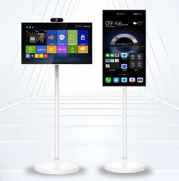 22 Inch Portable Smart LED TV Stand with 360 Rotating Touch Screen