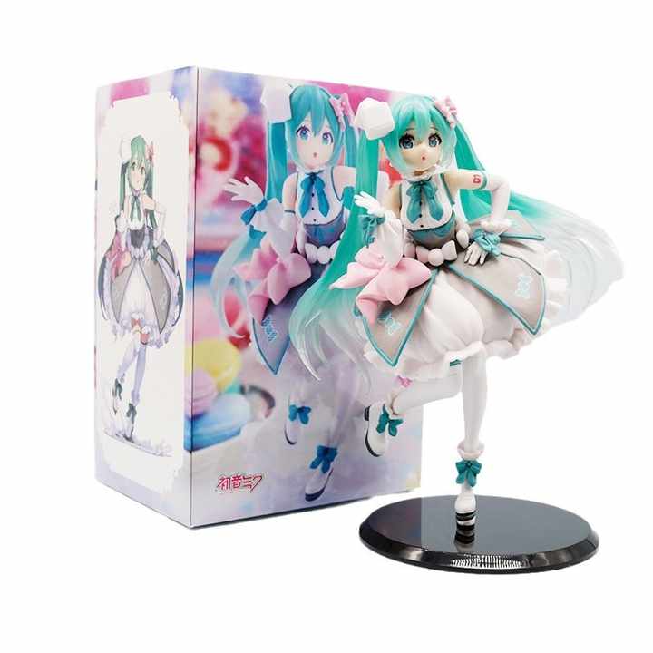 20cm Anime Miku Kawaii Standing Posture Action Figure PVC Model Statue ...