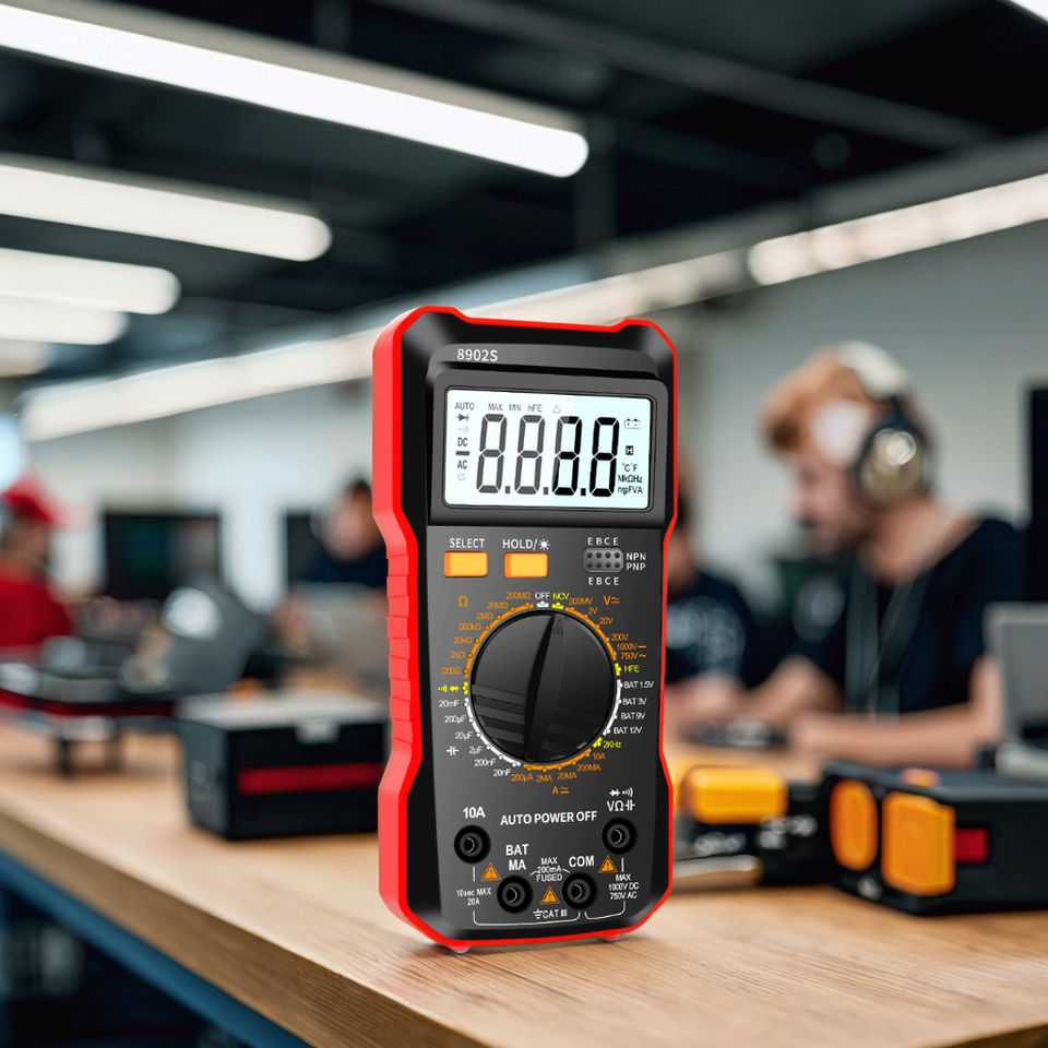 2000 Counts Manual-Ranging Digital Multimeter with Big LCD Display AC ...