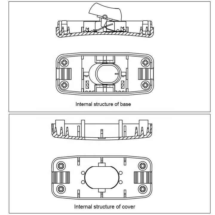 XH-303 Table Lamp Desk Bed Light Robot Inline Cord Switch