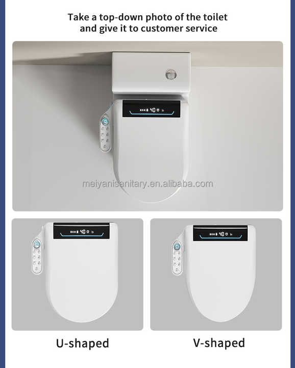 New U V Shape Smart Bidet Seat Cover for Bathrooms Heated Seat Slow ...