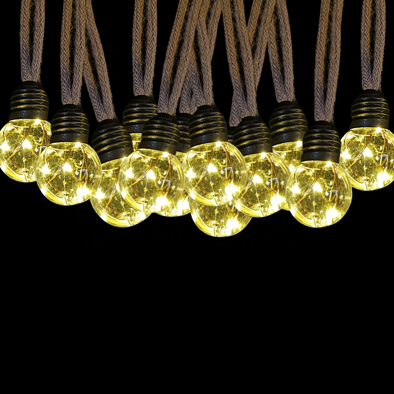 NY011012 G45 Bulb hemp rope LED String Lights-Taizhou Deco-Maker Arts ...
