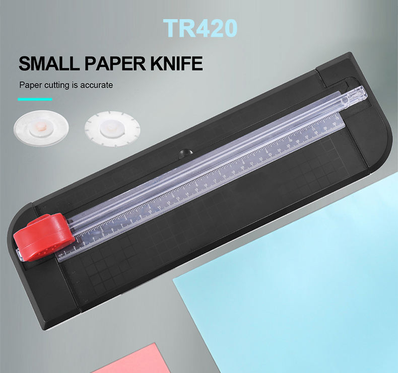TR420 Portable Guillotine Paper Cutter: 5-Sheet Capacity for A4 Papers ...