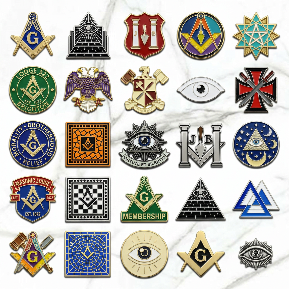 Customized Pin Factory Masonic Lapel Pins Made Personalized Metal Soft ...