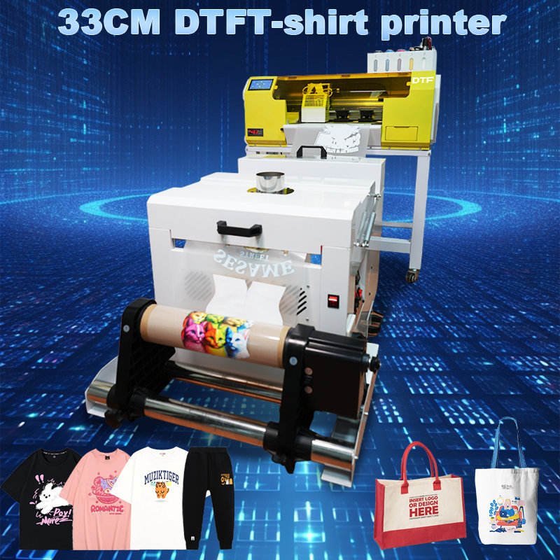 DTF 33CM A3 T-shirt UV Ink Digital Flatbed Printer 1 Year Warranty XP600 One Head Prints 600mm ...