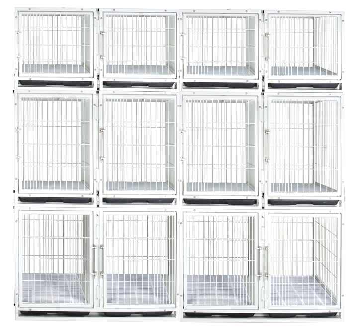 Professional Classic Style Modular Veterinary Pet Kennel Bank ...