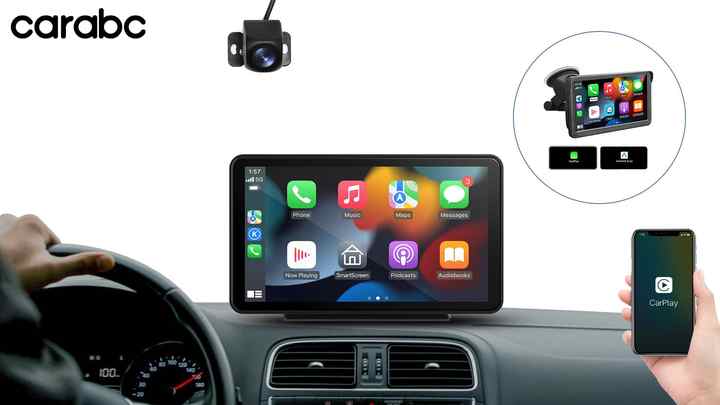 CARABC Apple Wireless Carplay Screen - 10.26" Portable Display