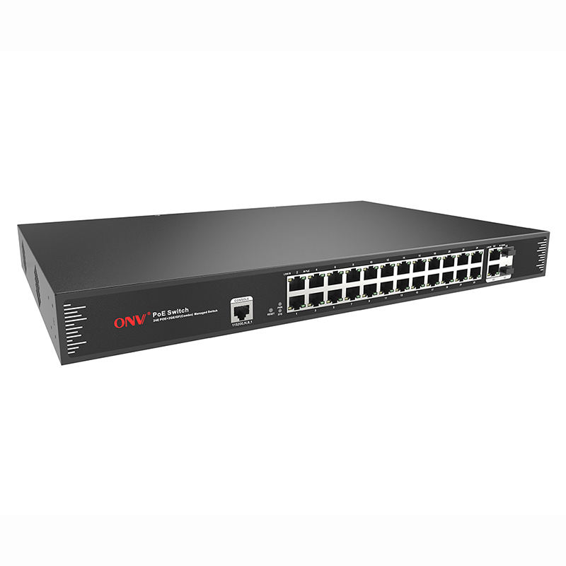 24 Port Managed Gigabit POE Switch L2 with Ethernet SNMP QoS 64Gbps ...