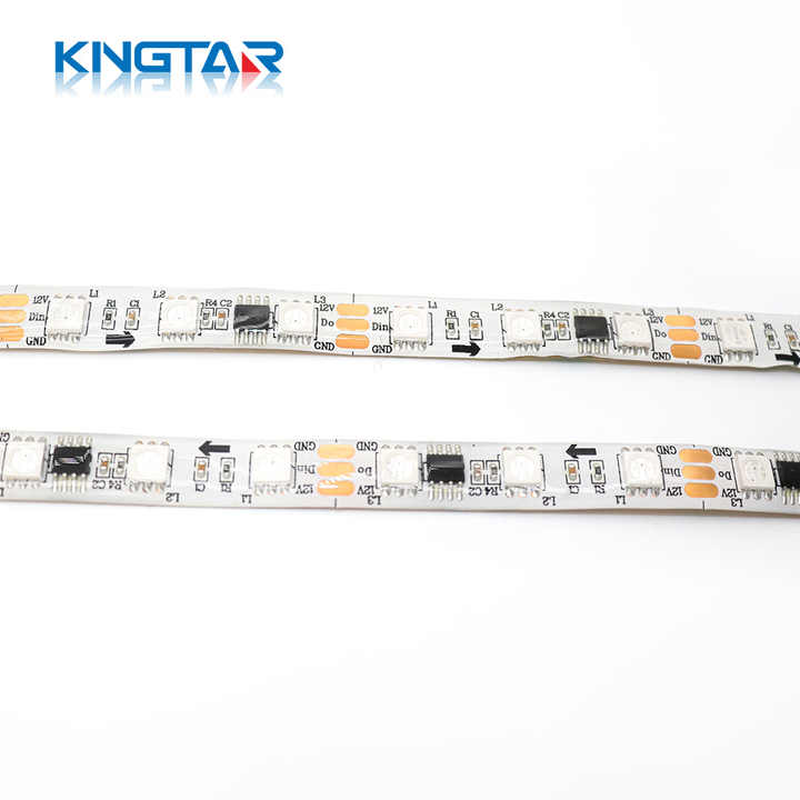 WS2811 Smart Pixel Tape 60LED/S IP67 RGB LED Strips 5m /roll Black PCB ...