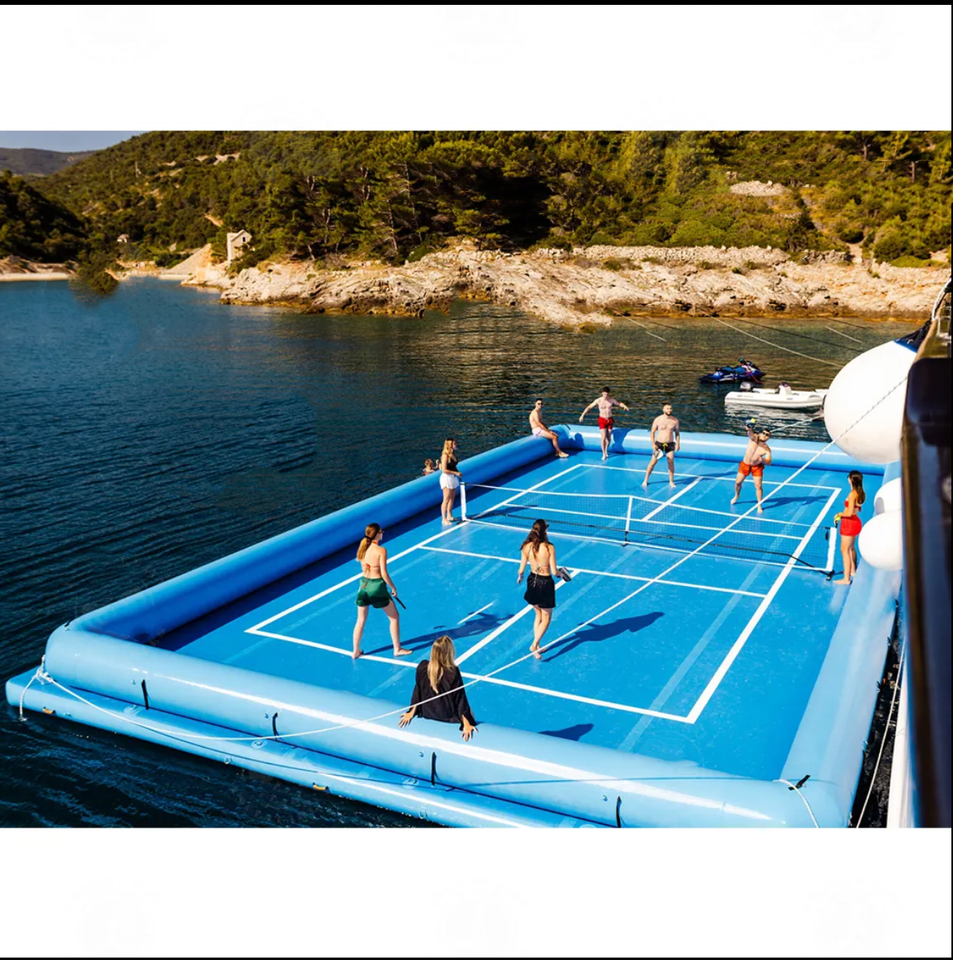 Floating Island Inflatable Water Sport Platform Inflatable Pickleball ...