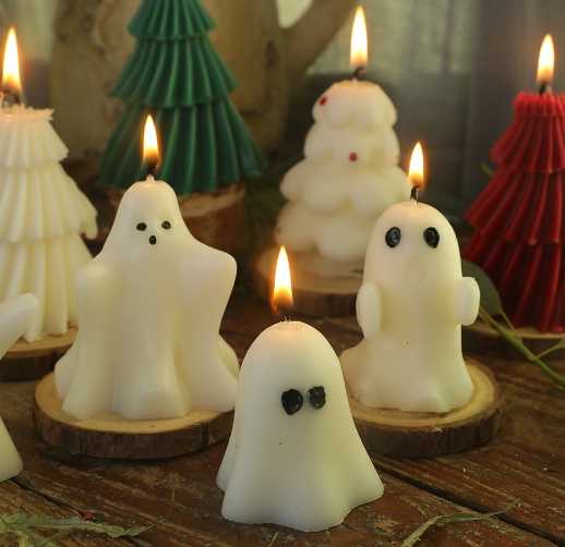 Halloween Ghost Candles Scented White Candles Spooky Candles Goth Gifts ...