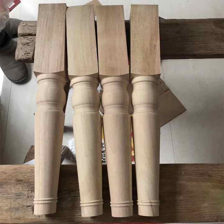Unfinished Wood Dining Table Legs - Customizable Options