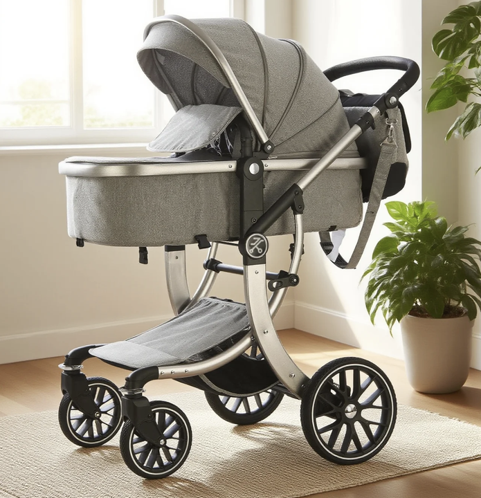 High Quality Baby Pram 3-in-1 Aluminum Alloy Frame High-View ...