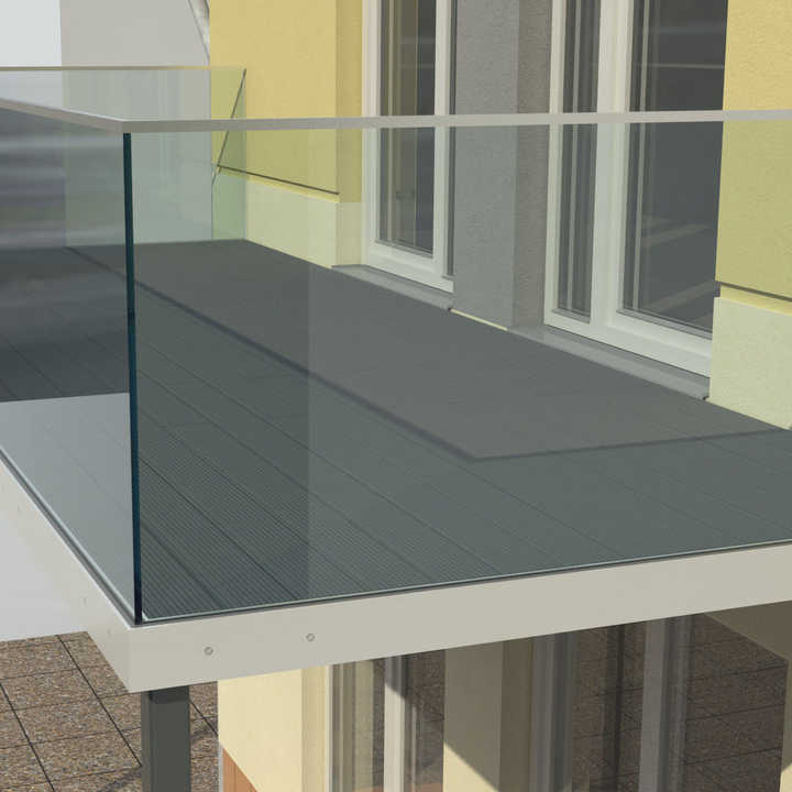 Australian Standards Aluminum U Channel Glass Railing