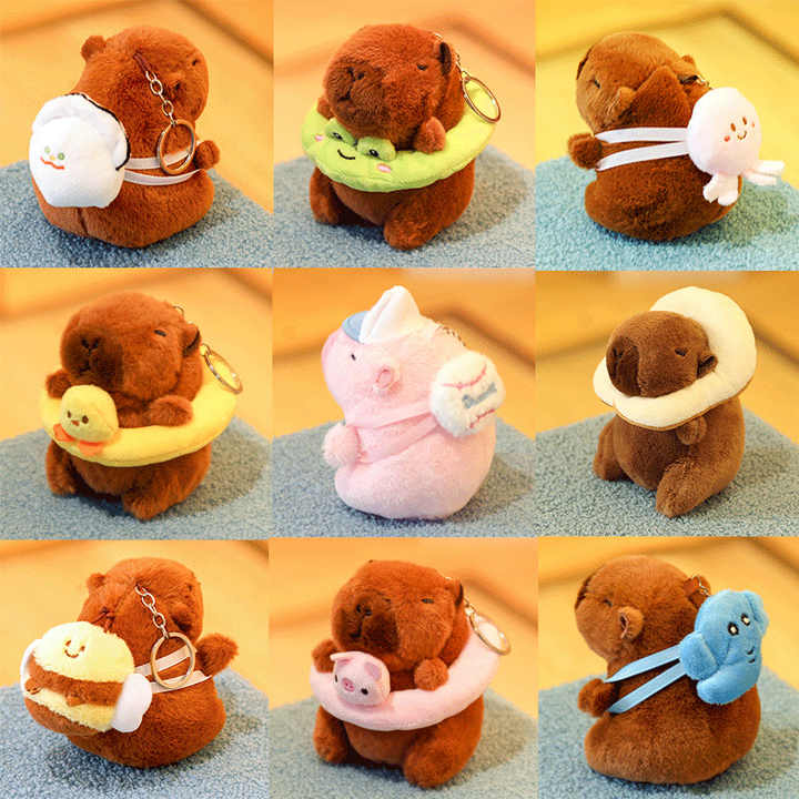 Cute Capybara Wag Tail Plush Toy Capibara Plush Doll Keychain Toys ...