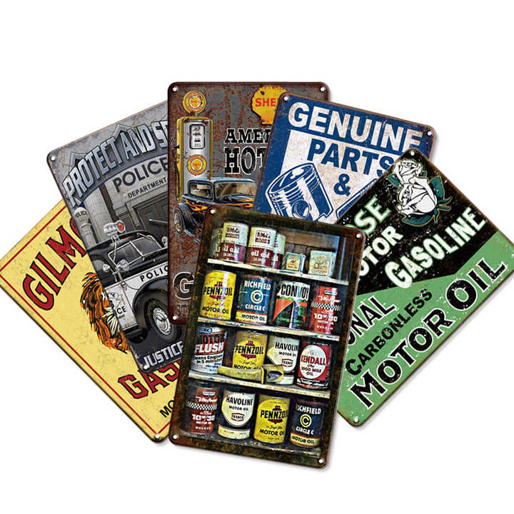 Wholesale Enamel Metal Tin Sign Vintage Garage Wall Decoration Man Cave ...