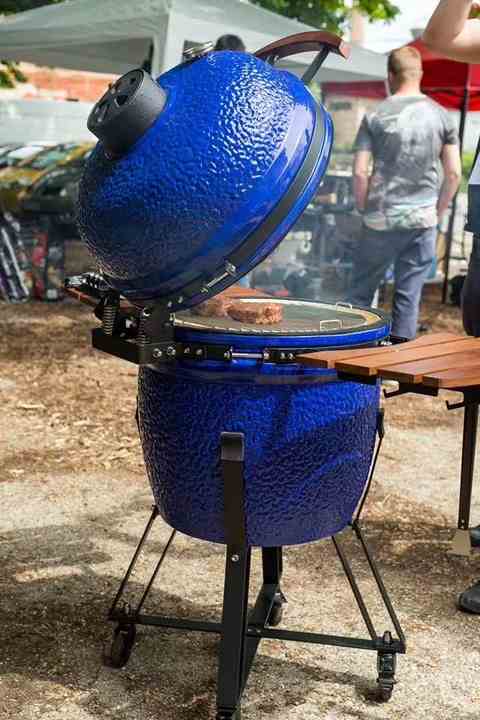 SEB KAMADO BLUE 21 Inch Ceramic Grill Kamado Large Asador Barbeque ...