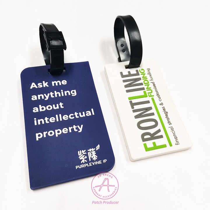 Custom PVC Luggage Tag Attractive and Durable Loop Strap Rubber Luggage ...