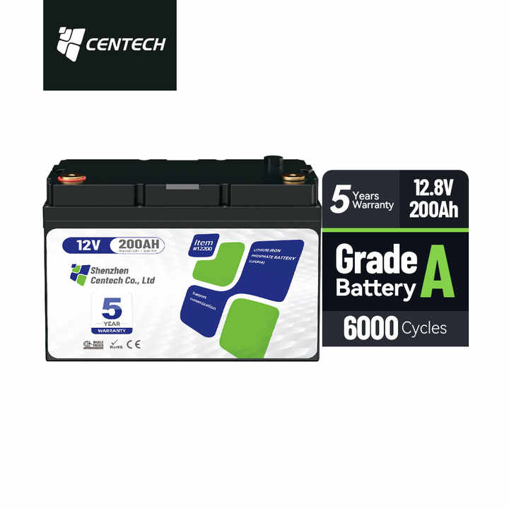 12V 200Ah Lifepo4 Battery Backup Power 6000 Cycles Lithium Battery Pack ...