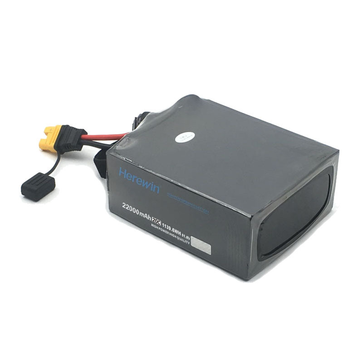 High Power AI UAV Drone Aircraft Batteries 22000mah 14S Herewin Spray ...