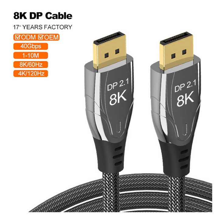 High-Speed A031 8K 4K HDR DP to DP DP 2.1 2.0 1.4 Male to Male Cable ...