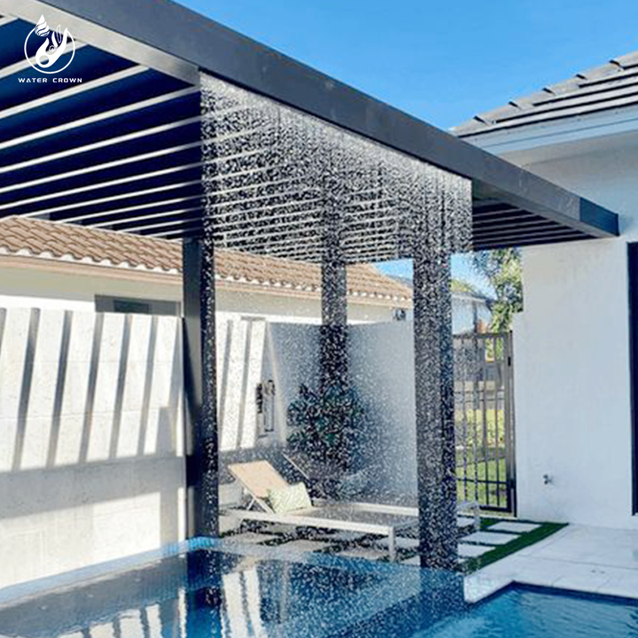 Custom Made Outdoor Swimming Pool Water Rain Curtain
