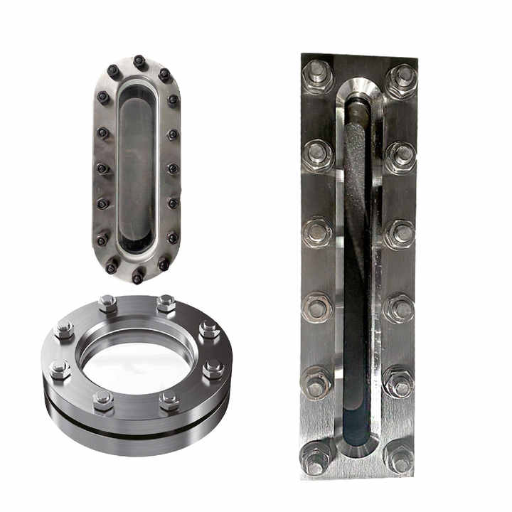 Circular Container Sight Glass - Stainless Steel Rectangle