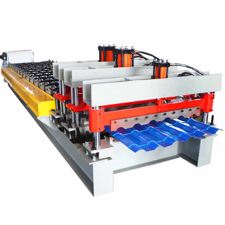 Azerbaijan Adamante Type Bamboo Roof Tile Roll Forming Machine Colored ...