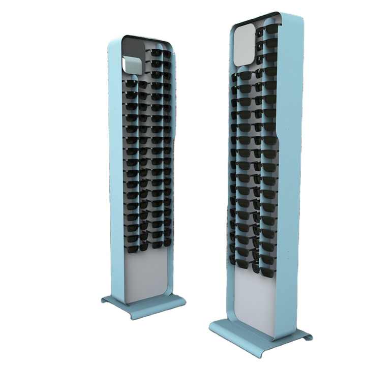 Custom Retail Store Floor Standing Metal Eyewear Display Stand Rack ...