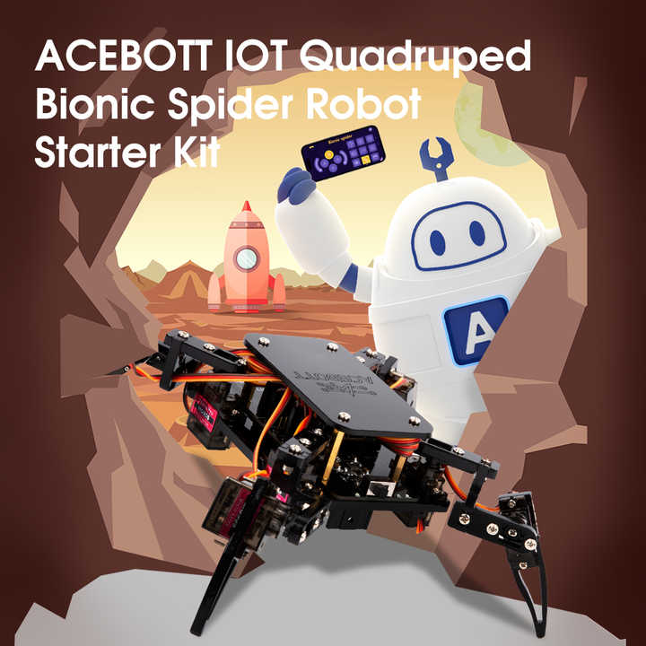 ACEBOTT Scientific Robot Toy - Arduino Bionic Quadruped Spider Explorer Kit