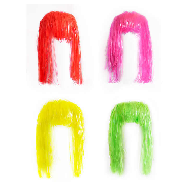 Fluorescent Rain Silk Wig for Promotional Party Supplies for Birthday ...