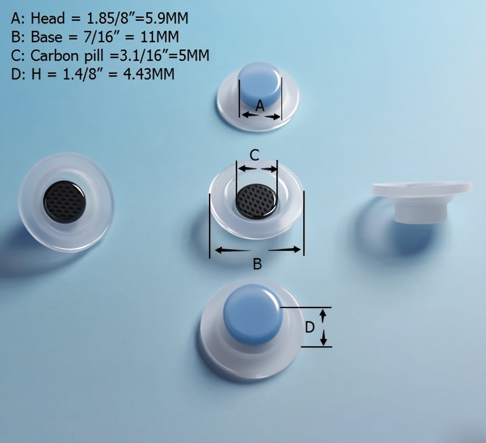 Single NBR Silicone Rubber Button Mold Pad - Conductive Carbon Pill ...