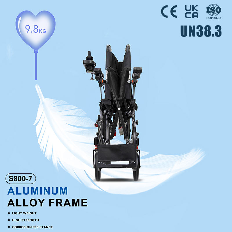 Hospital Folding Electric Power Wheelchair Portable Detachable Electric ...