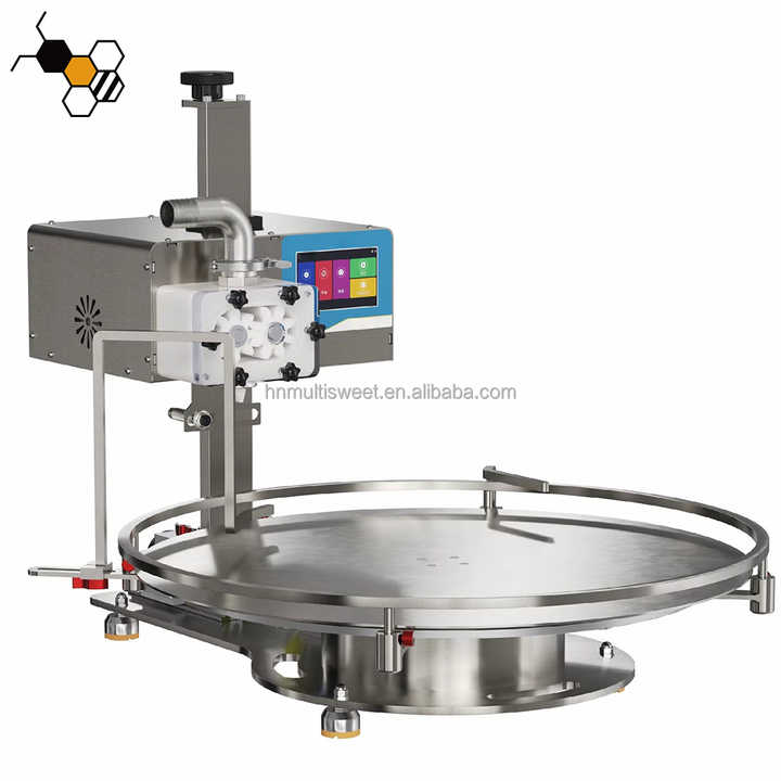 Small 5-2000G Honey Jar Filler Rotating Disc Type Filling Machine Honey ...