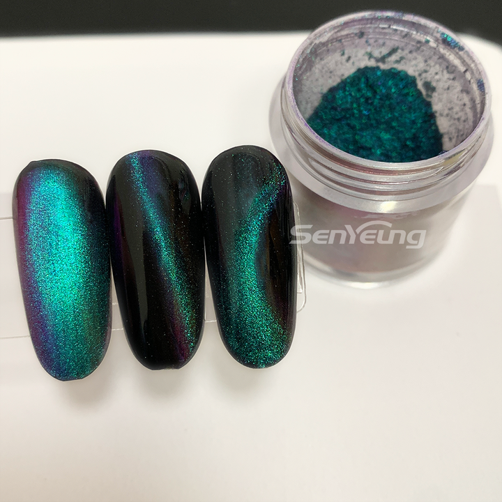 High Bright Colored Cat Eye Chrome Nails Pigment Magnetic Powder for ...