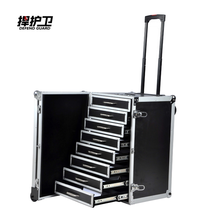 12U Vertical Amplifier Rack Case with Casters - DEFEND GUARD
