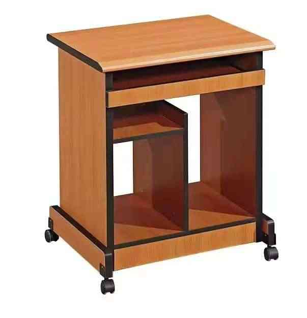 Modern Design Movable Wooden Computer Writing Desk with Storage Shelves ...