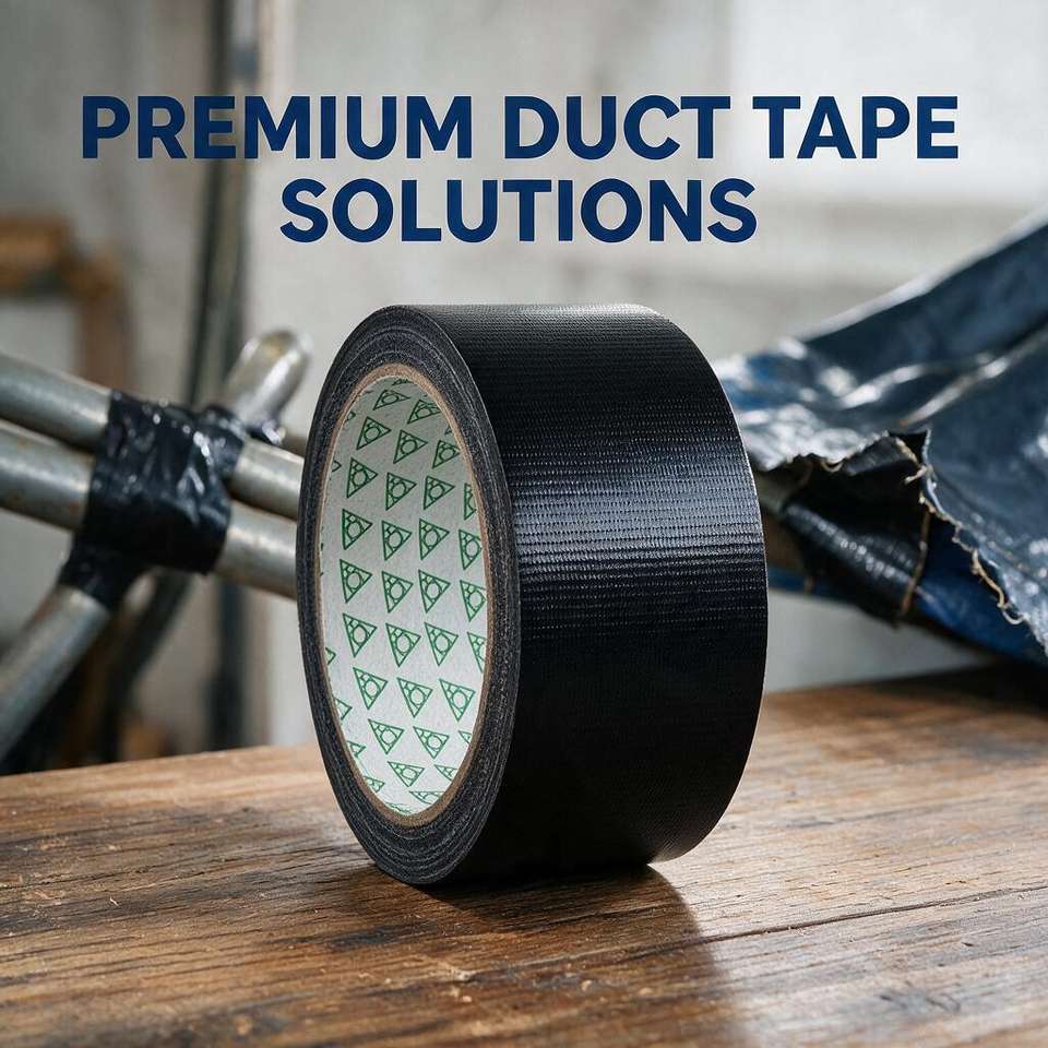 Black Cloth Backed Acrylic Adhesive Single Sided Duct Tape Strong ...