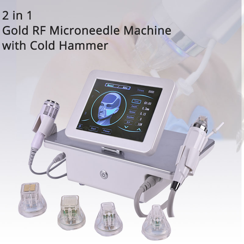 2 In 1 Portable Cold Hammer RF 12 Needle Microneedling Fractional ...