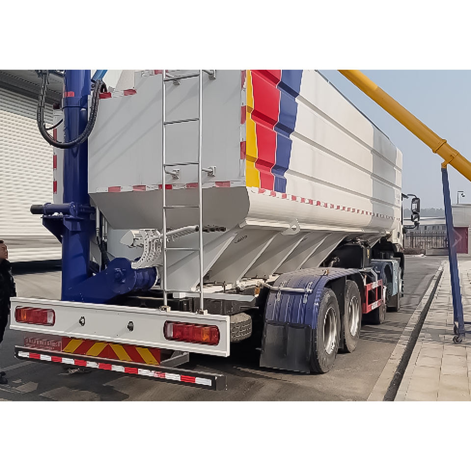 16 Ton Bulk Feed Transport Semi Trailer 32m3 Capacity for Truck Use ...