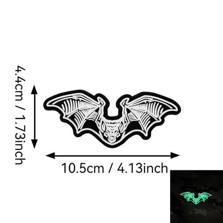 BAT Bat Morale Badge Patch PVC Soft Velcro Arm Badge Night Light Patch ...