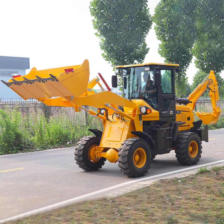 4 Wheel Steering Backhoe Loader - High Efficiency & Free Shipping